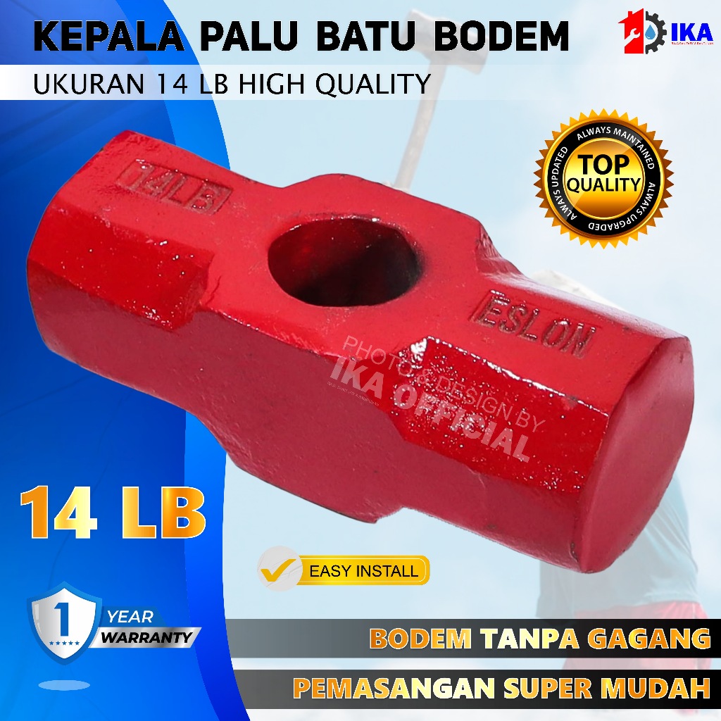 Bodem / STONE HAMMER / MARTIL HEAD 14 LB STURDY HEAVY STRONG IRON GODAM ...