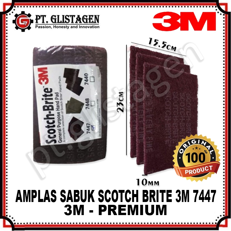3M PLAIN BELT SANDPAPER SCOTCHBRITE 7447 - SCOTCH BRITE 7447 SCOURING ...