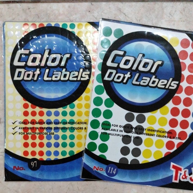 (Fill 5 Sheets) COLOR dot LABELS Sticker/kanto School Children's dot ...