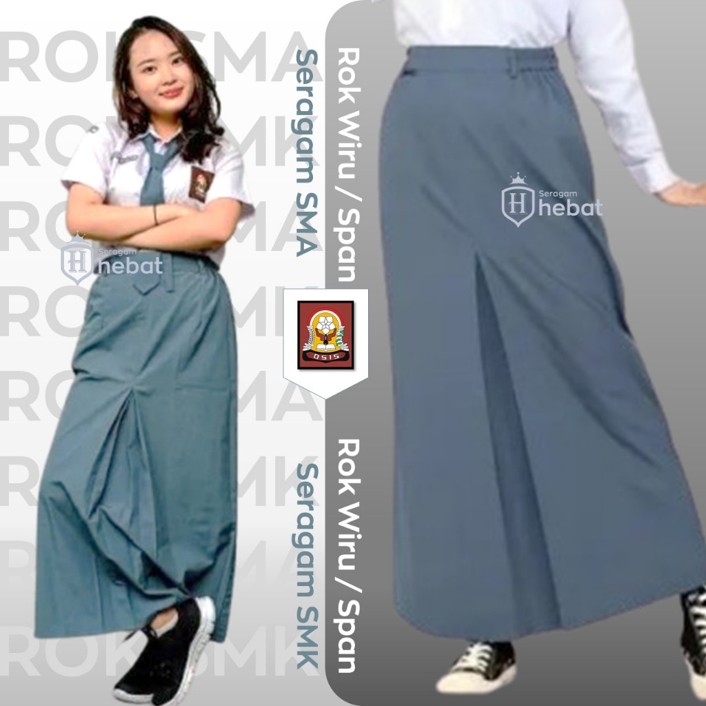 High School Uniform SMK Long Skirt Span School Uniform | Shopee Malaysia