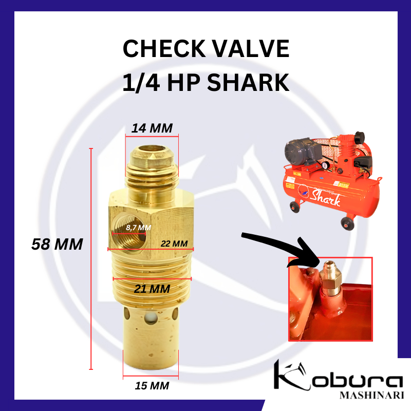 Check Valve 1/4 HP Shark Tank Valve Shark Brand Air Compressor One Way ...