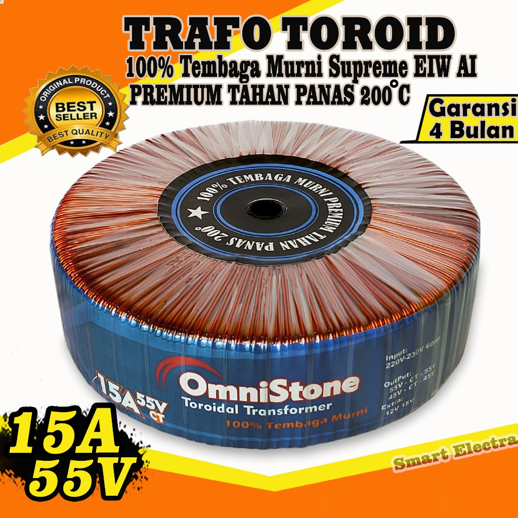 Omnistone Donut Toroid Transformer - OMNISTONE 15A (Murni) Toroid ...