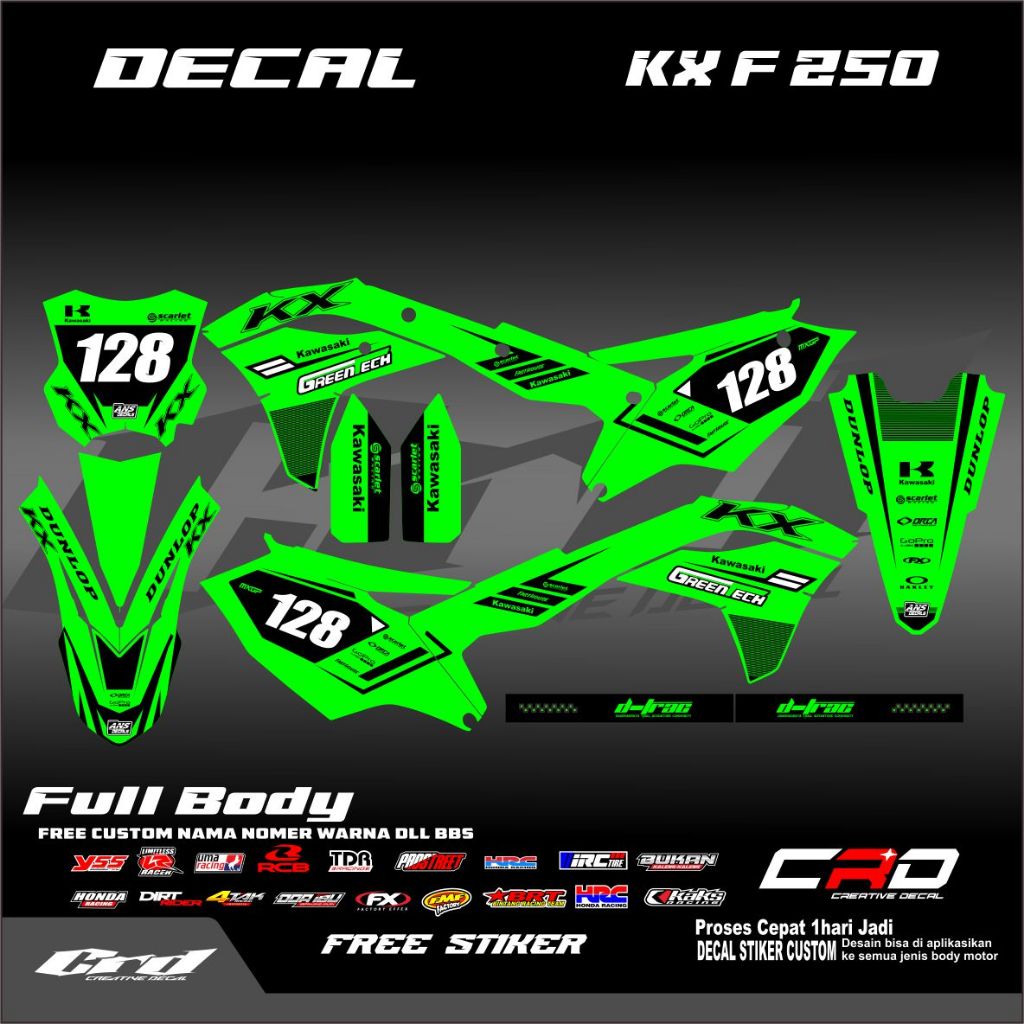 Decal STICKER KX 250 DECAL KX 450 DECAL STICKER KXF 250 DECAL KXF 450 ...
