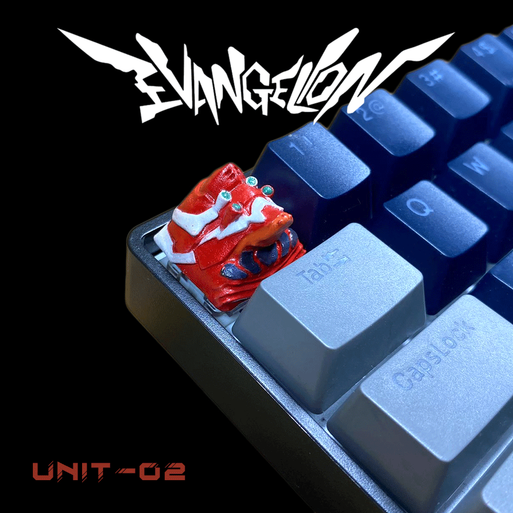 Evangelion Unit-02 Artisan Keycap OEM Profile For Cherry MX Compatible ...
