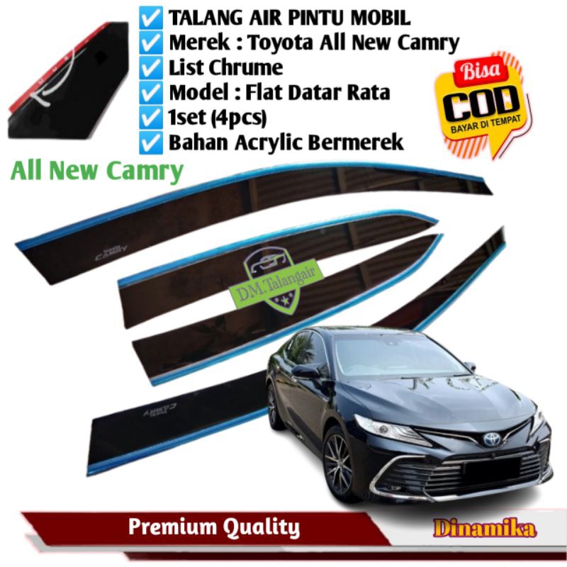 Toyota All New Camry List Chrume Car Gutters 2019-2024 Flat model ...