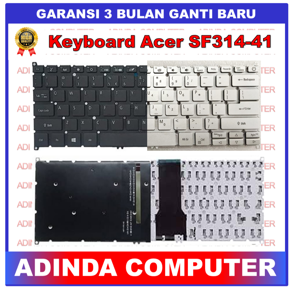 Acer Swift 3 Infinite 4 Keyboard SF314-41 SF314-511 Black Silver ...
