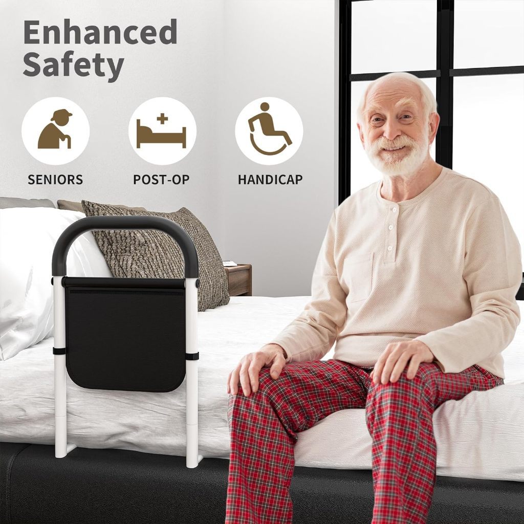 Bed Rail Guard Elderly Bed Fence Handles - Elderly Building Aids ...
