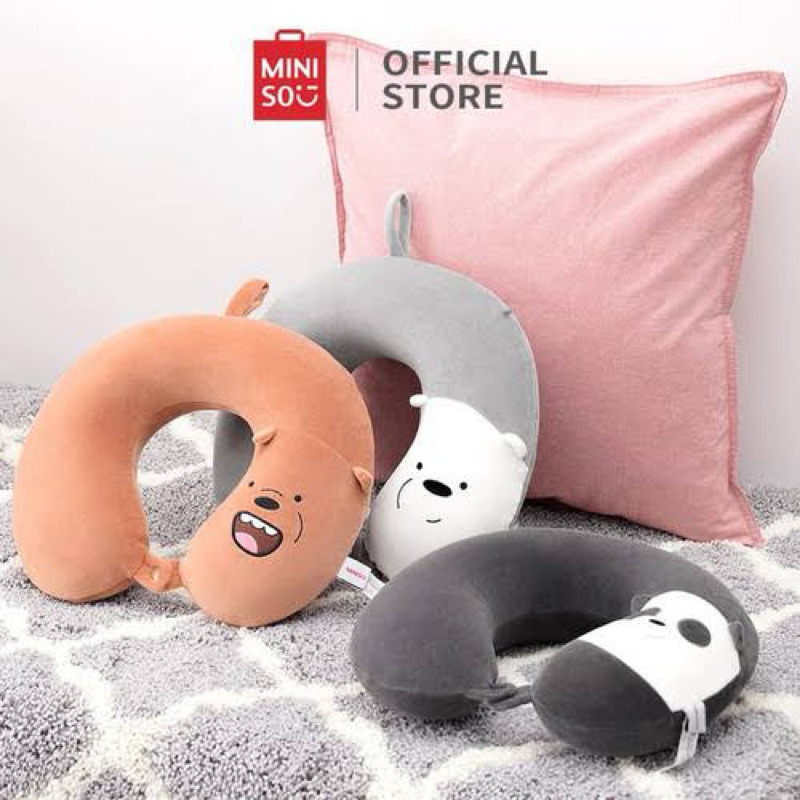 Miniso we bare bears Neck Pillow/we bare bears Neck Pillow | Shopee ...