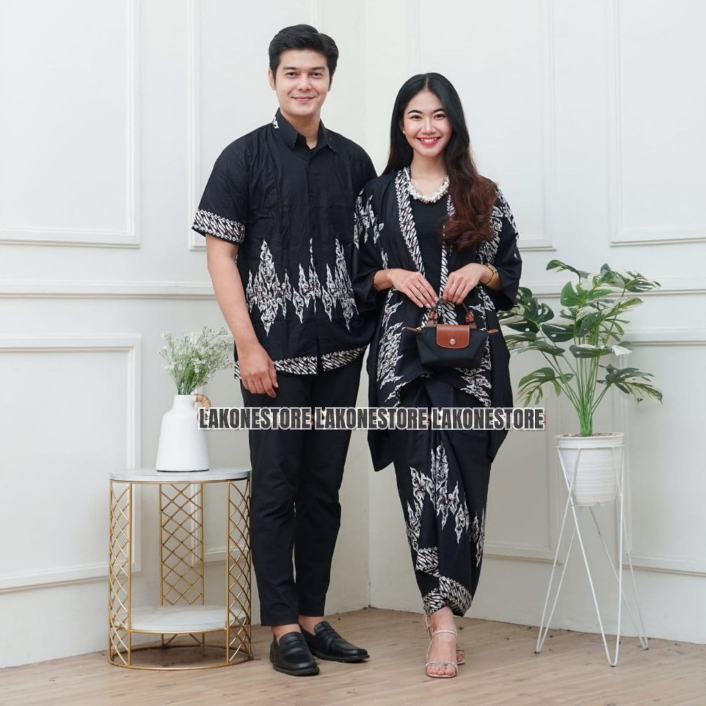 SET KEBAYA COUPLE OUTFIT KONDANGAN SIMPLE ONE SET BATIK OUTER WOMEN'S ...