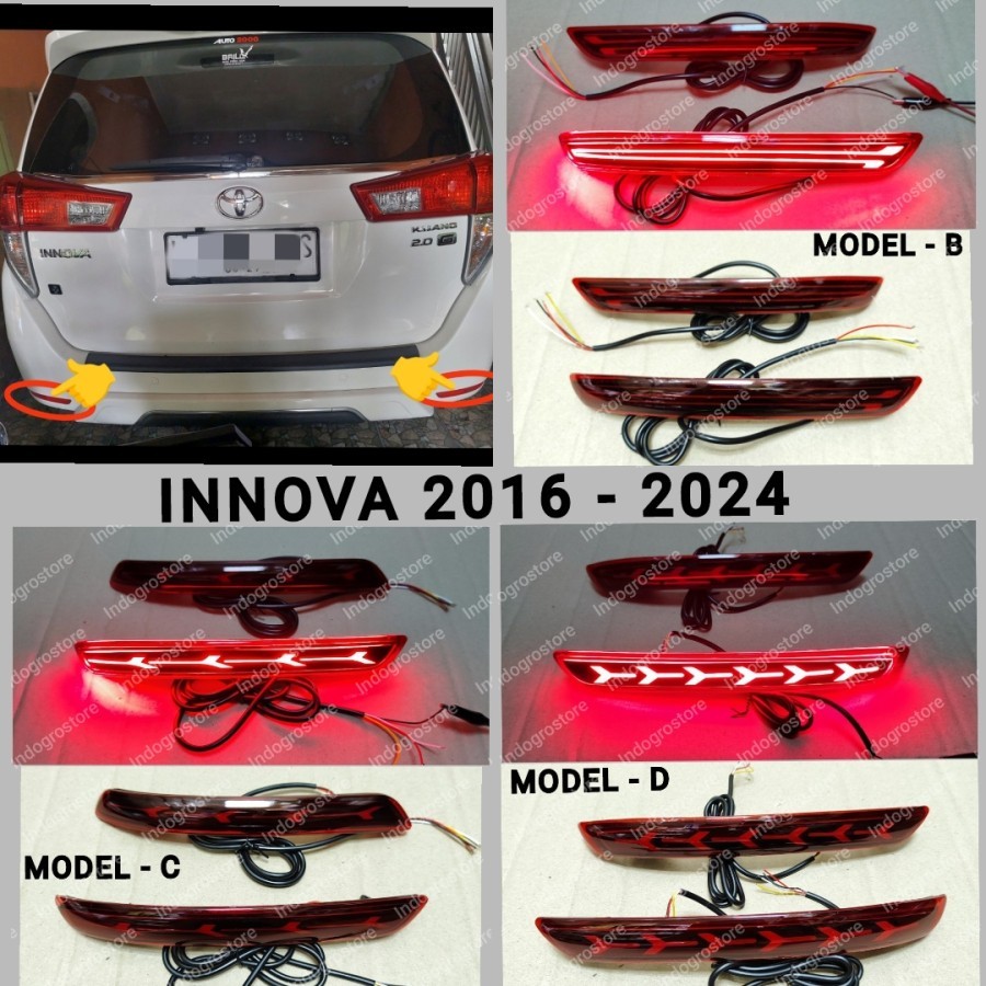 All New Innova Reborn Car LED Rear Bumper Reflector Light 2016 2017 ...