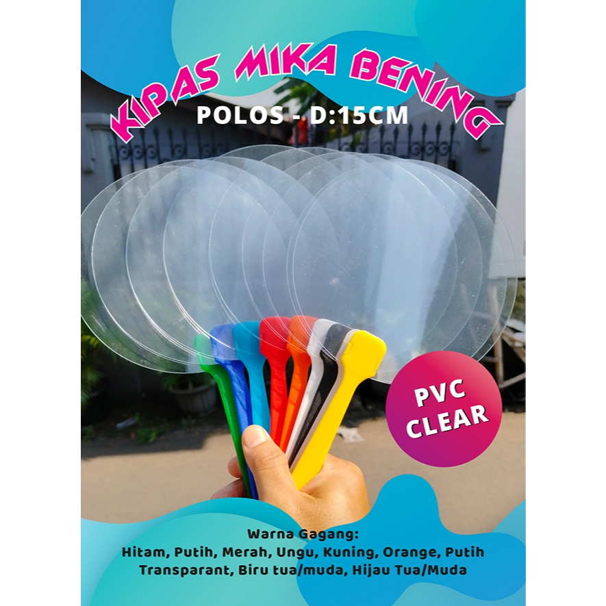 Plain/blangko CLEAR PVC MIKA HAND FAN, CLEAR PLASTIC MIKA 0.5mm Unit ...