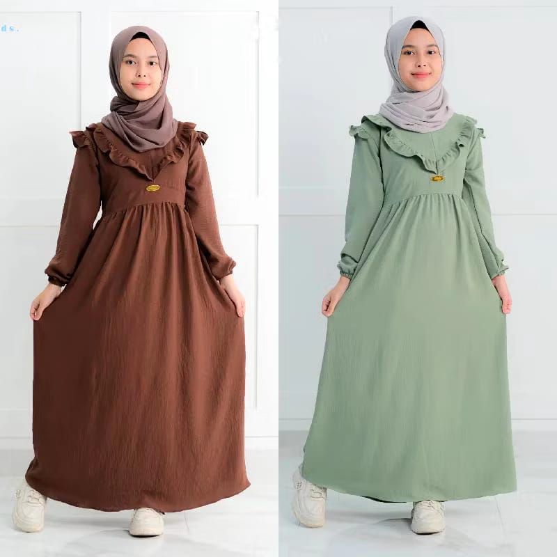 Amira's most complete colors of girls / Crinkle Airflow material for Muslim women aged 7-12 ...