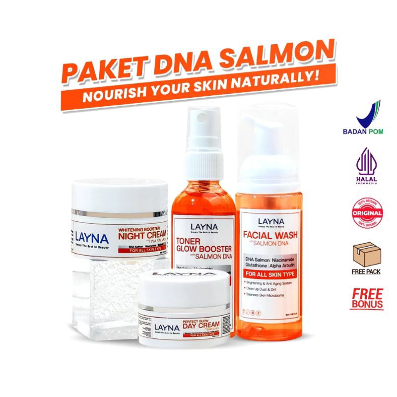 Layna Skincare DNA Salmon Cream Package For Brightening Whitening ...
