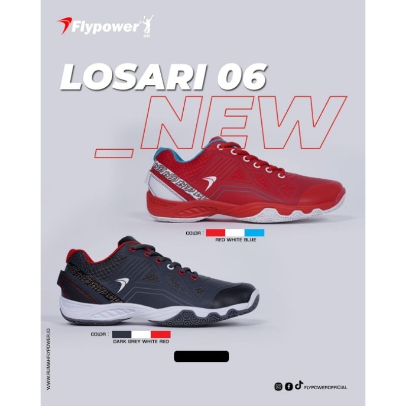 Flypower NEW LOSARI SHOES 4 6 04 06 // ORIGINAL BADMINTON SHOES ...