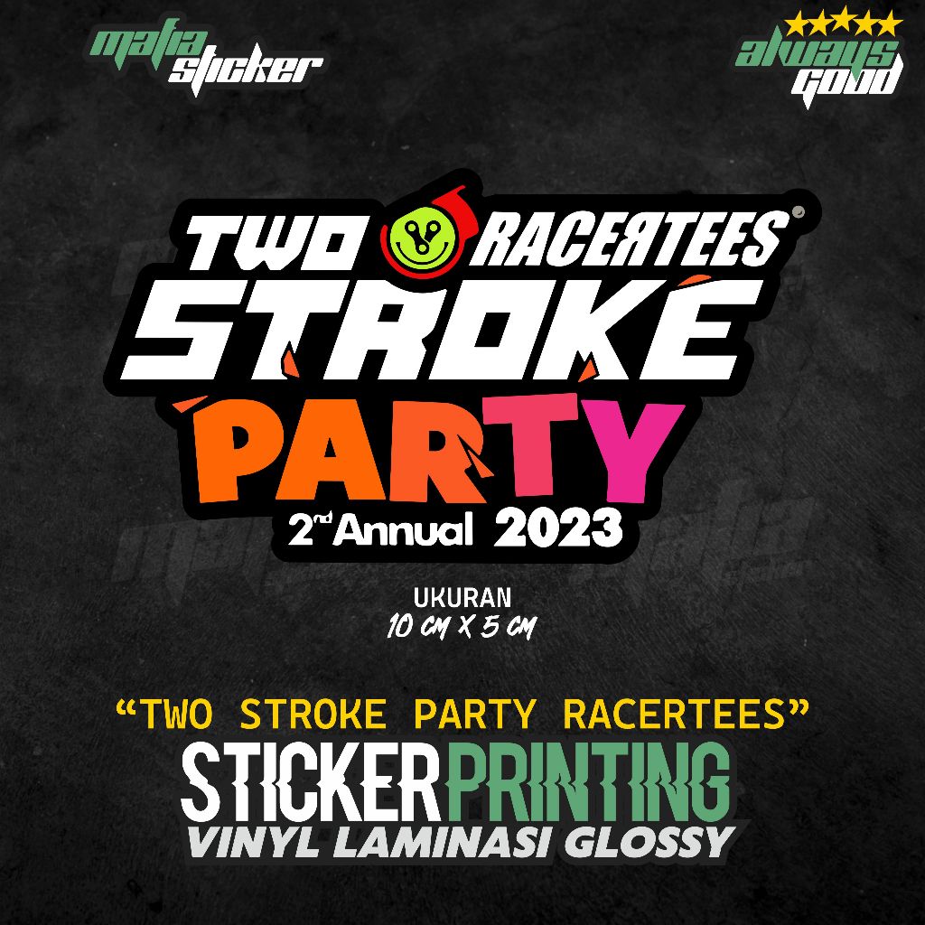 Sticker/sticker PRINT 2 STROKE PARTY Invitation | Shopee Malaysia