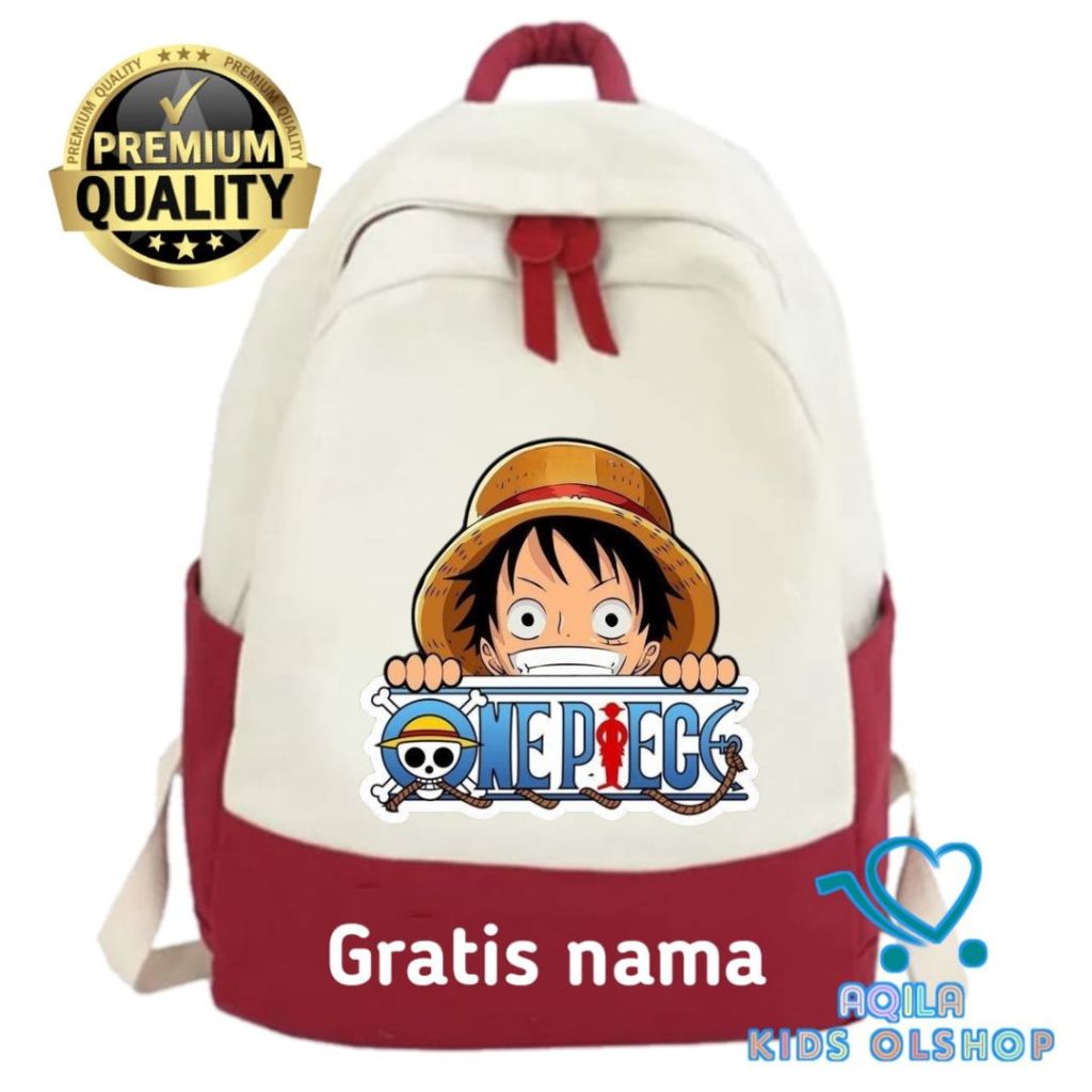 Luffy motif children's school backpack, one piece backpack, one piece ...