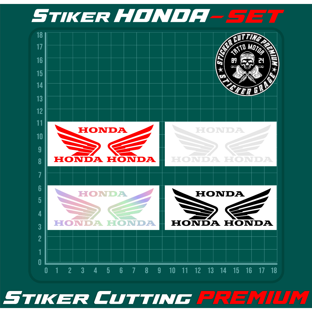 Honda HOLOGRAM WINGS CUTTING STICKER (1 SET RIGHT LEFT) | Shopee Malaysia