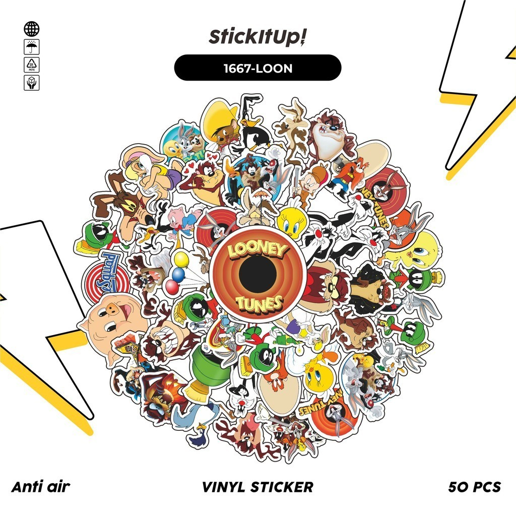 100 Pcs Sticker Pack WARNER BROS SERIES LOONEY TUNES CHARACTER MIX 01 ...