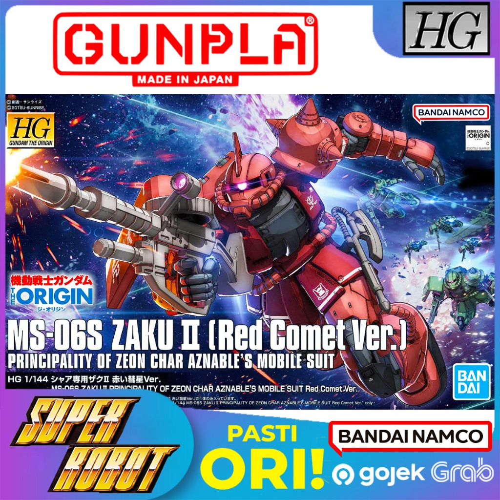 Bandai HG MS-06S Zaku II RED COMET Ver Char Aznable - HGTO The Origin | Shopee Malaysia