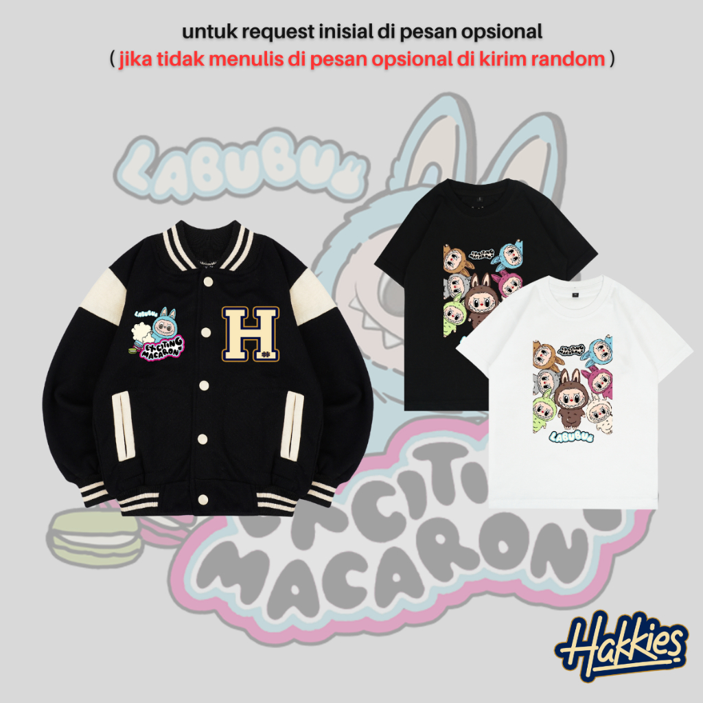Hakkies Labubu Children's Varsity Jacket for Boys and Girls Ages 1-12 ...