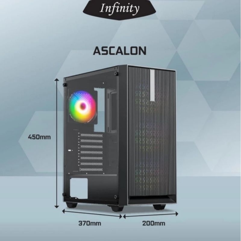 Infinity ASCALON Gaming Case Free 3 FAN RGB Case ATX | Shopee Malaysia