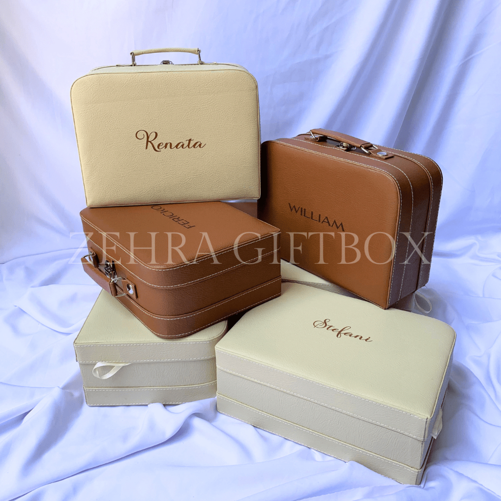 Suitcase Model Hampers Box (White Chocolate) Box | Custom gift box ...