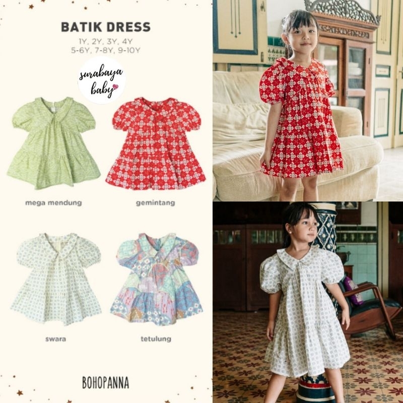 Batik DRESS For Girls SURABAYABABY | Shopee Malaysia