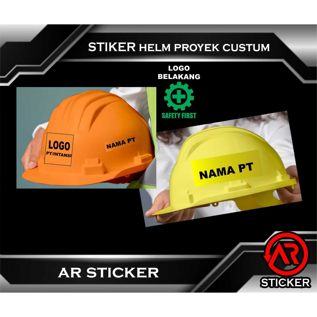 CUSTOM STICKER FOR FIRST SAFETY PROJECT HELMET | Shopee Malaysia