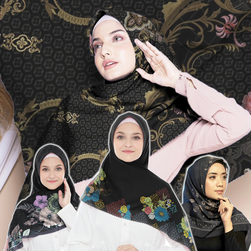 Hijab Rectangular Hijab with Laser Cut Motif | Shopee Malaysia
