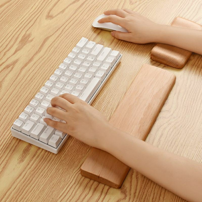 Wooden wrist rest for keyboard Dutch teak wood keyboard armrests ...