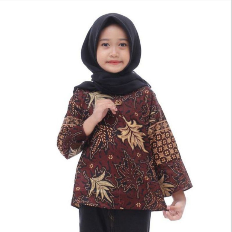 Children's batik Blouses with TEAK motifs/batik tops for children aged ...