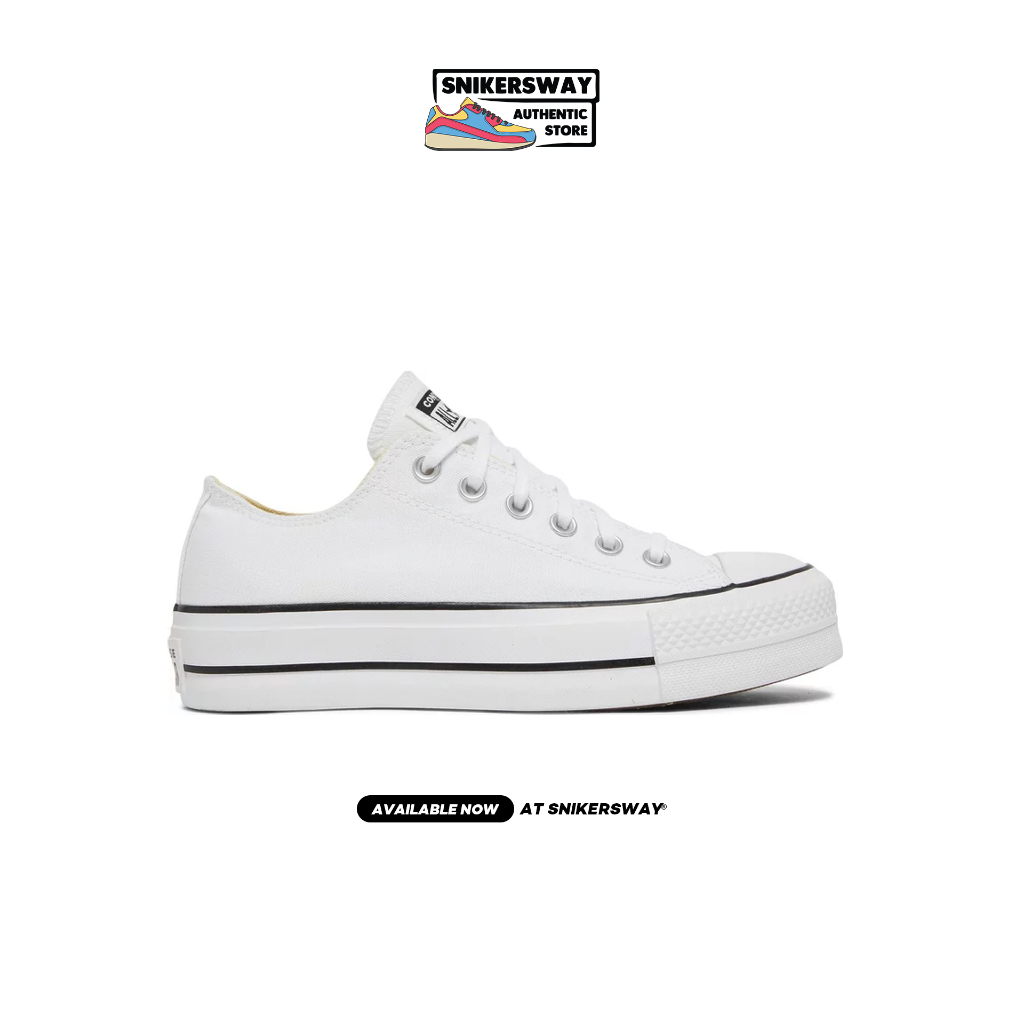 Chuck Taylor All Star Lift Low Platform White | Shopee Malaysia