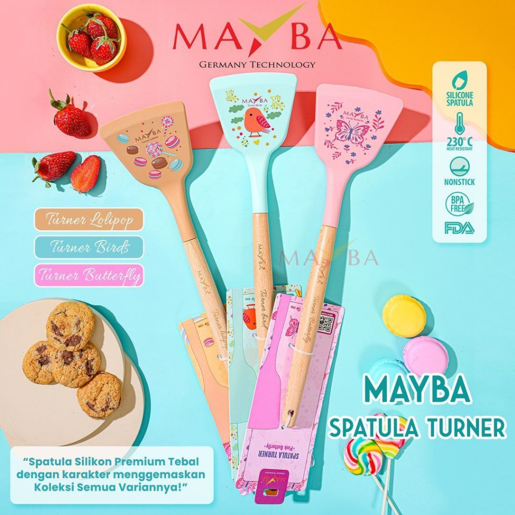 Spatula Character Silicone Turner Mayba GERMANY Character PINK ...