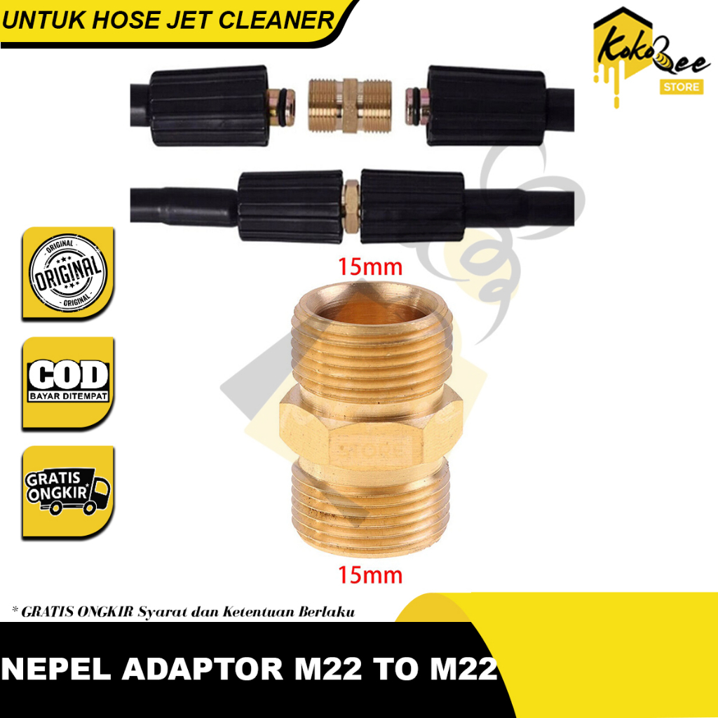 Hose Connection adapter hose jet cleaner hose M22 to M22 hose Connector ...