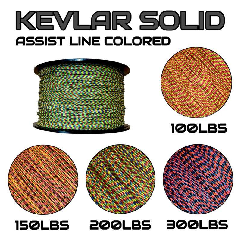 Kevlar Assist Line Solid Power Line Colored Assist Hook 1 Meter ...