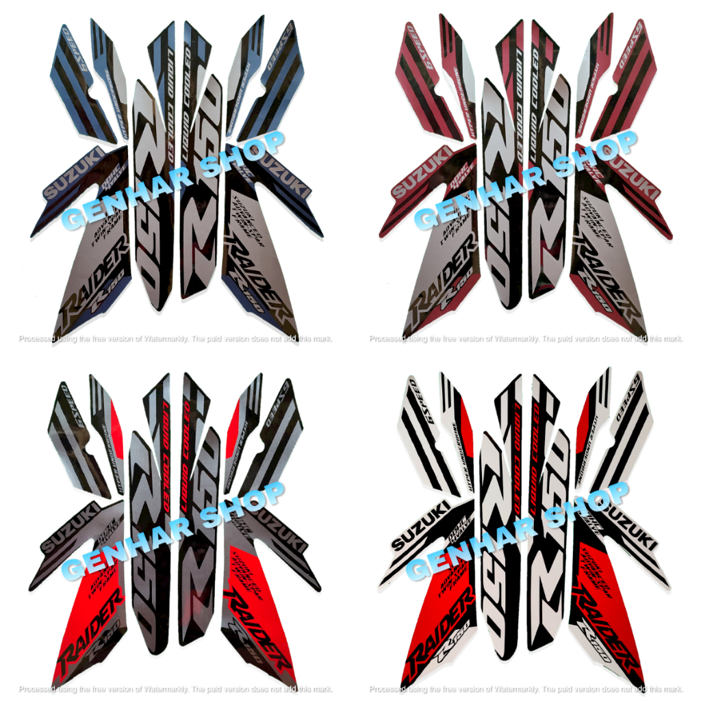 Suzuki RAIDER R150 2022 Motorcycle BODY Standard Trim STRIPING Sticker ...