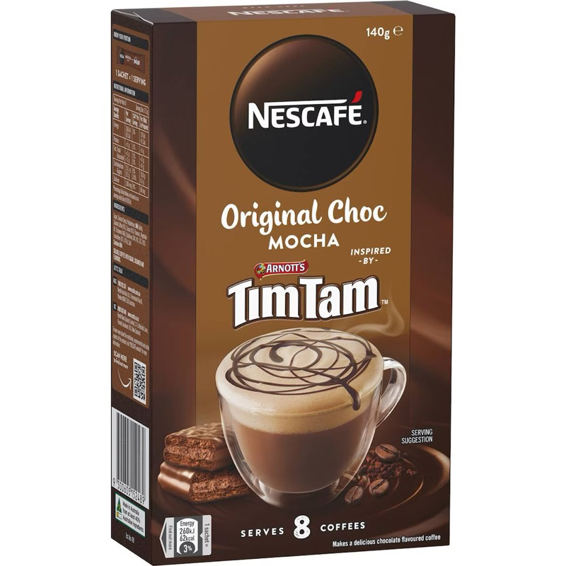 Nescafe Original Choc Mocha Tim Tam Coffee Sachets 8 Pack - Australia ...
