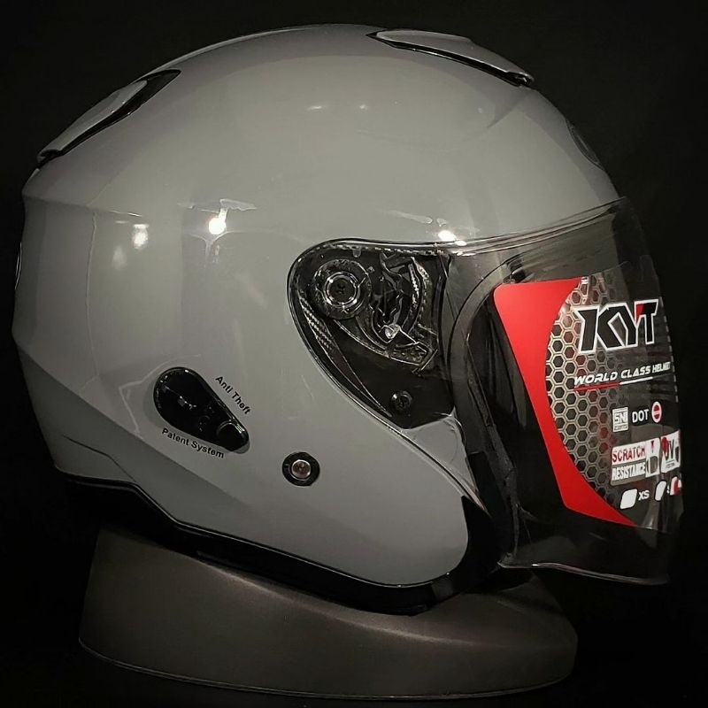 Helmet KYT KYOTO R Gray GLOSS ORIGINAL Helmet KYT KYOTO Gorilla Gray ...