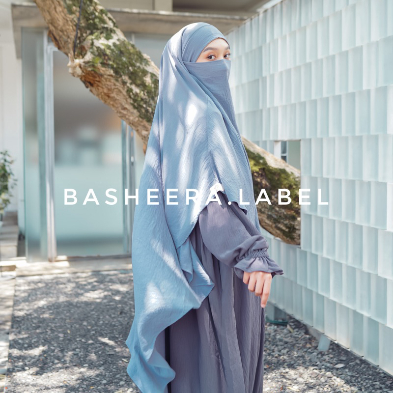 BASHEERA LABEL KHADEEJAH SERIES - French khimar - french khimar crinkle ...