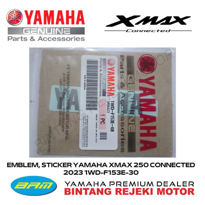 Emblem, STICKER YAMAHA XMAX 250 CONNECTED 2023 1WD-F153E-60 (ABU ...