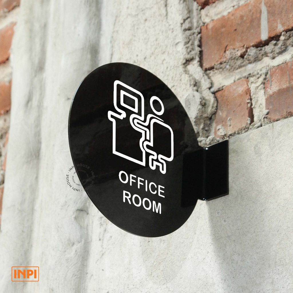 Signage Acrylic Pop Up Sign Circle 15 cm - Office Room | Shopee Malaysia