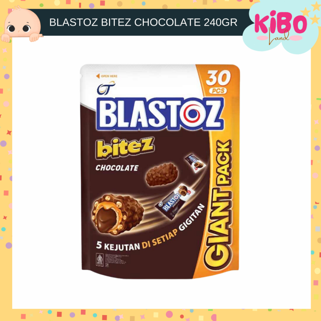 Blastoz Bitez Chocolate 240gr Contents 30pcs /Pack Giant Pack Chocolate ...