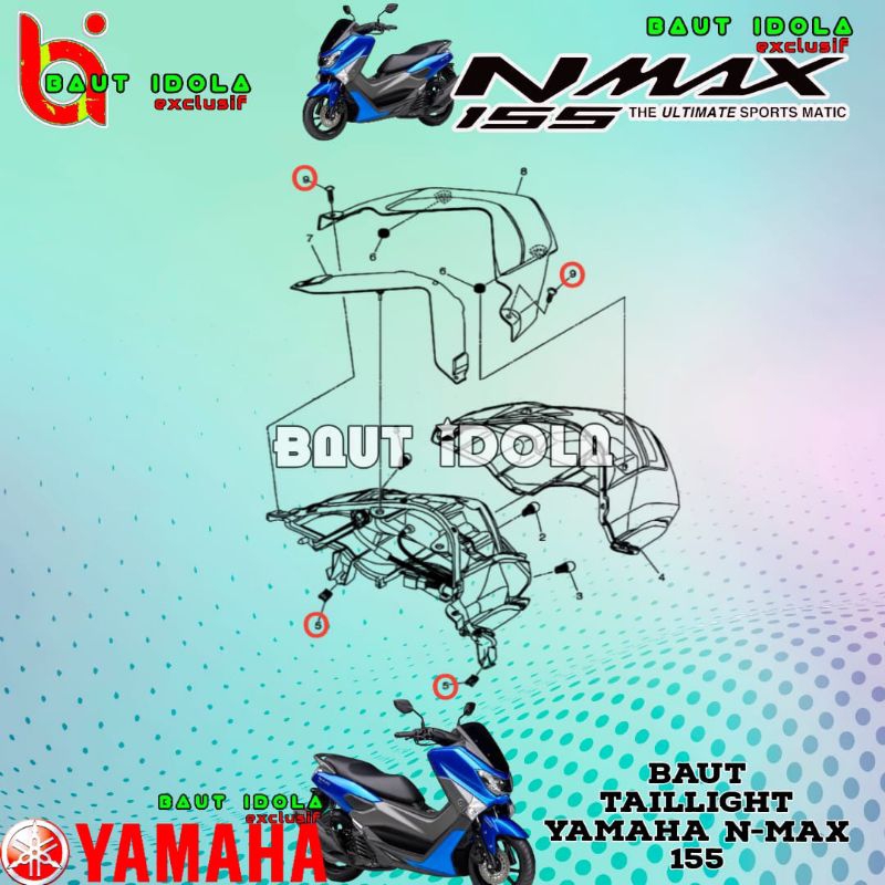 Original Yamaha Nmax Tail Light Bolt | Shopee Malaysia