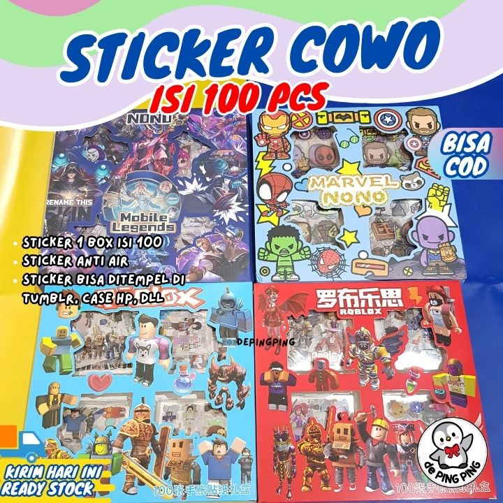 Sticker Premium PVC Waterproof Character Boy Contents 100 /Roblox ...