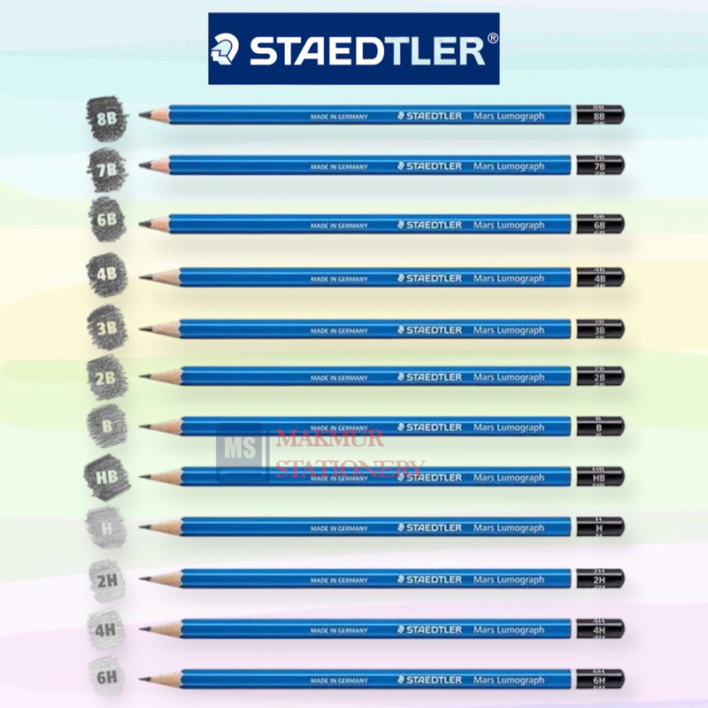 Staedtler Pencils HB,2B,3B,4B,5B,6B,7B,8B (Pcs) | Shopee Malaysia