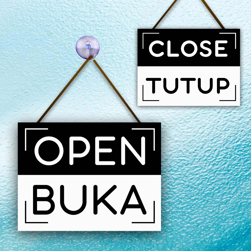 Open close signboard 15x20cm black and white | Shopee Malaysia