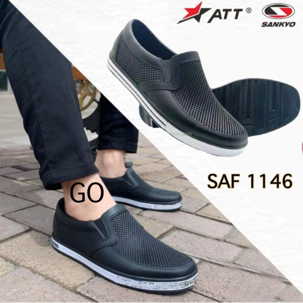 Gos ATT Sankyo Men's Slip-On Rubber Shoes SAF 1146, SAF1115 Formal ...
