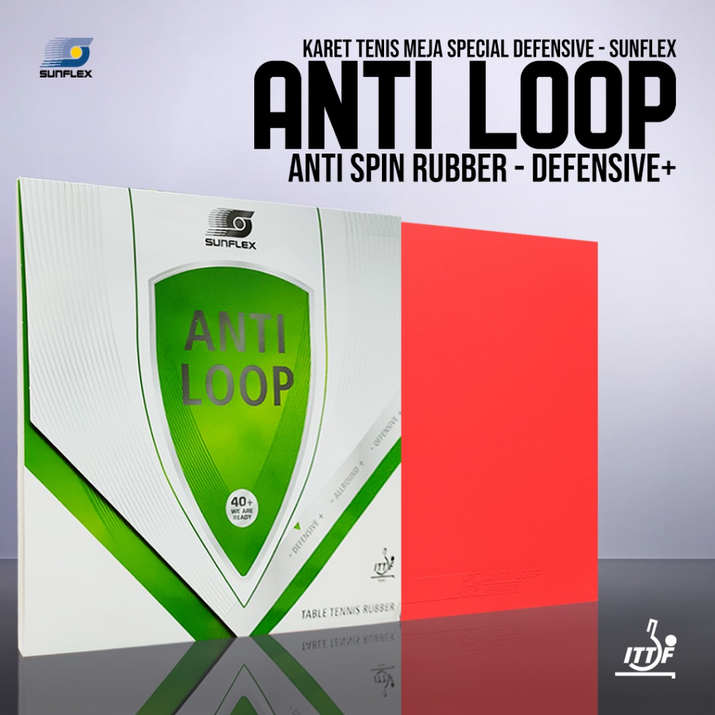 Original Sunflex Anti-Roll Anti-Spin Ping Pong Table Tennis Bat Rubber ...