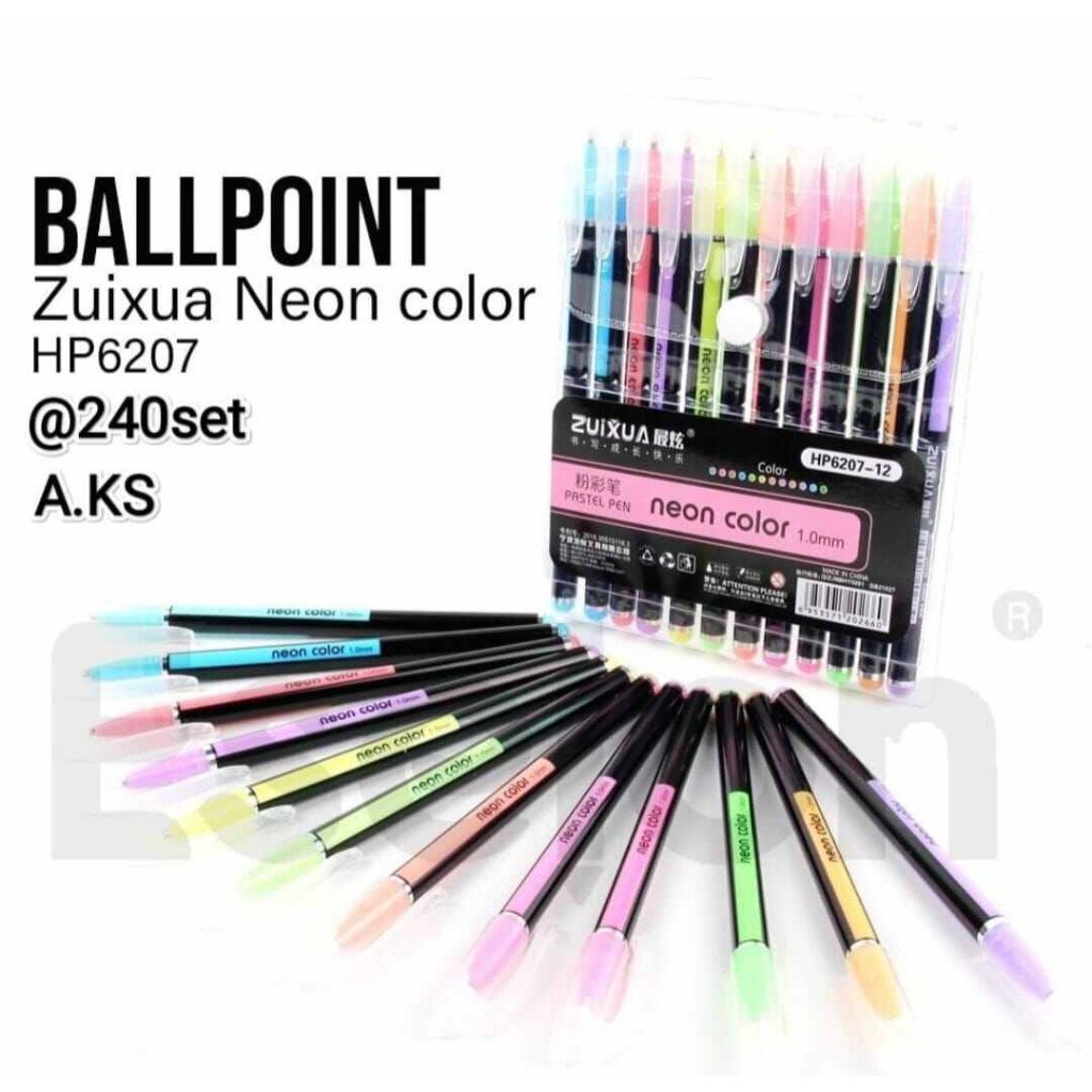1 DOZEN NEON 12 Color Pens | Shopee Malaysia