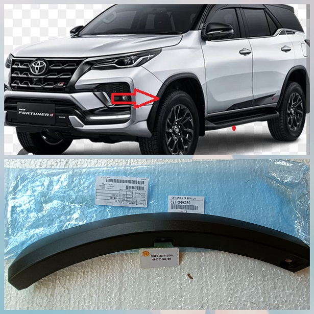 Extension Molding List Front Bumper Fortuner 2022-2023 Original 52112 ...